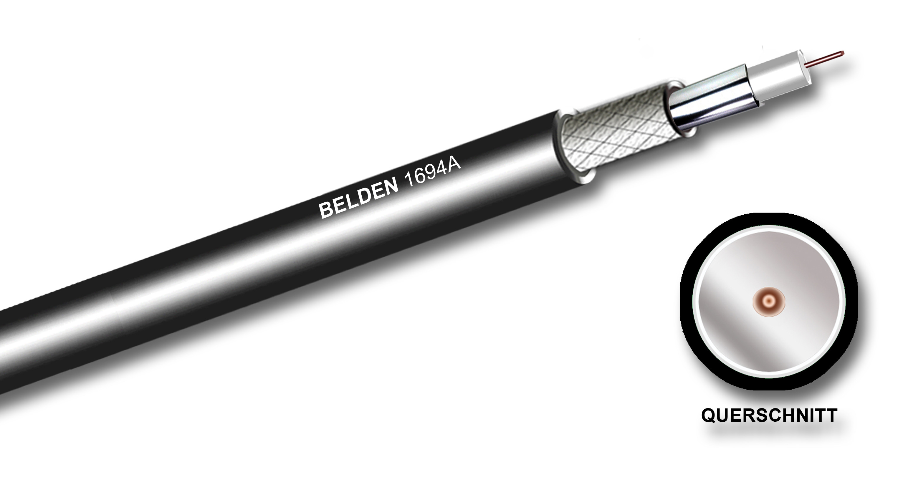 Belden Prof. HF-Kabel, 75 Ohm, AWG18/RG6, sw, UHD 4K/6G/12G SDI/HDTV ...