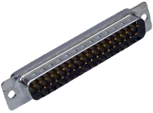 SUB-D-Kontaktträger, 37p. male, Goldkontakt MTI - prof. AV-Anschlusstechnik